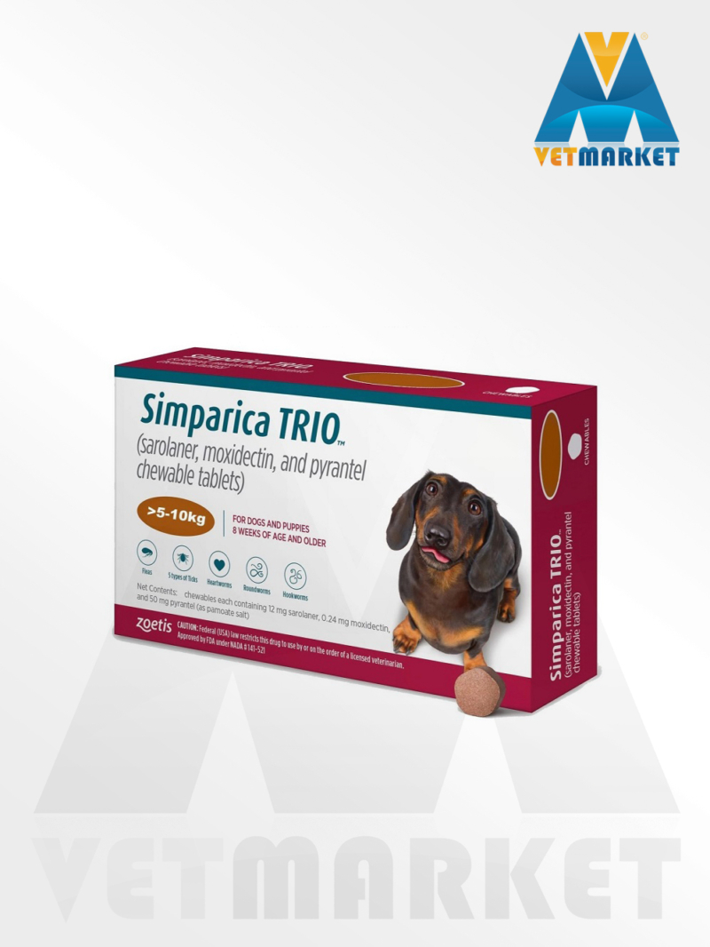 SIMPARICA TRIO 5-10kg - VETMARKET Beograd