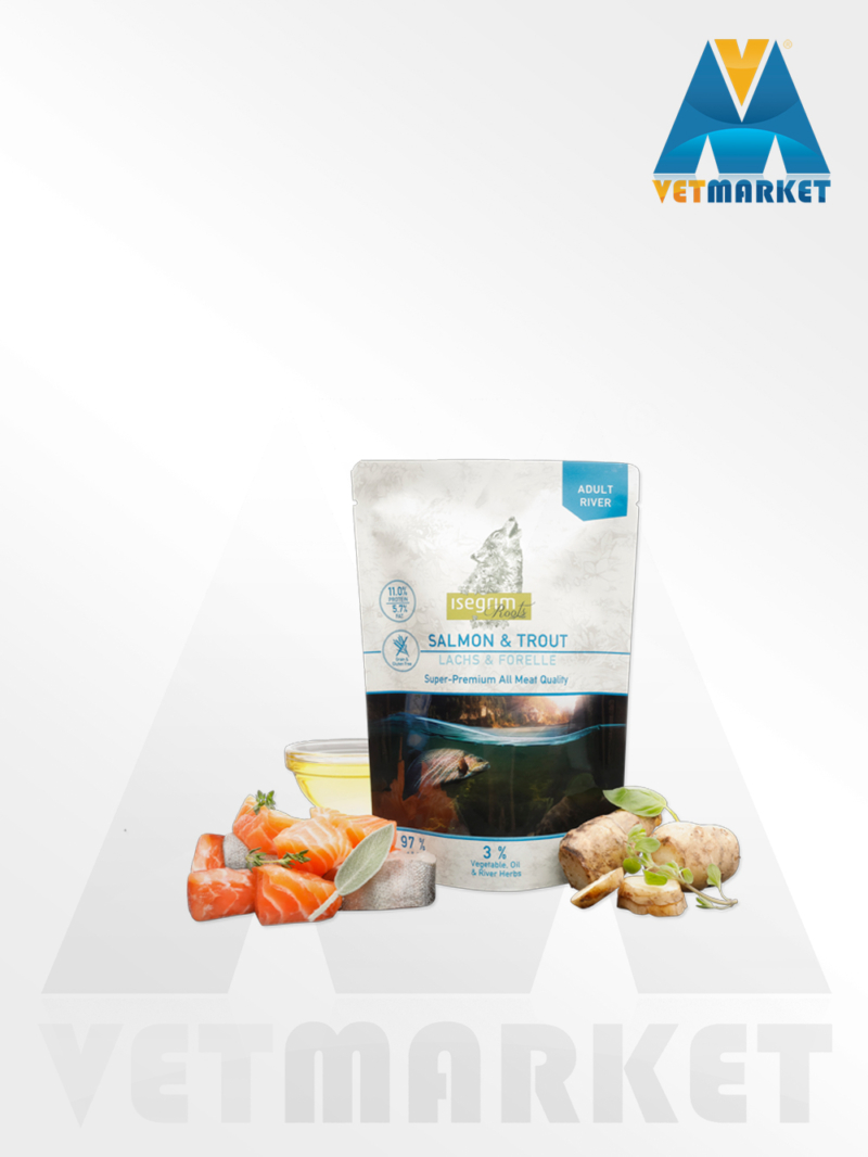 ISEGRIM SOSIĆ ZA PSE - LOSOS I PASTRMKA 410g x 6kom - VETMARKET Beograd