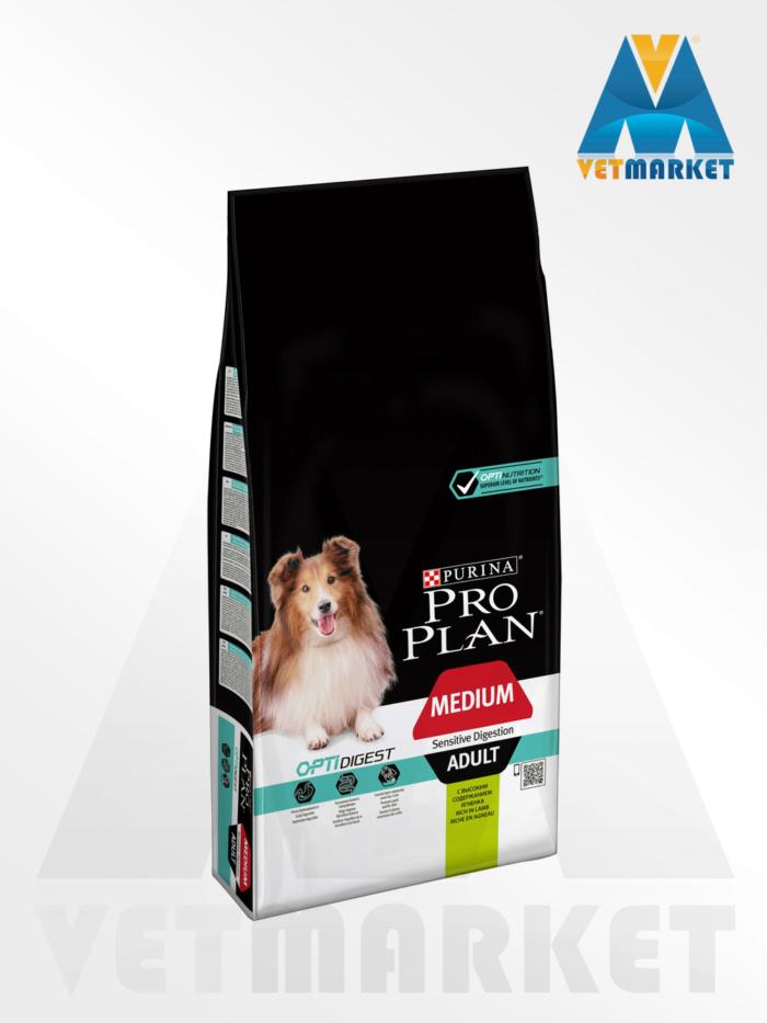 PURINA PRO PLAN Dog Medium Adult Sensitive Digestion – jagnjetina 14kg ...